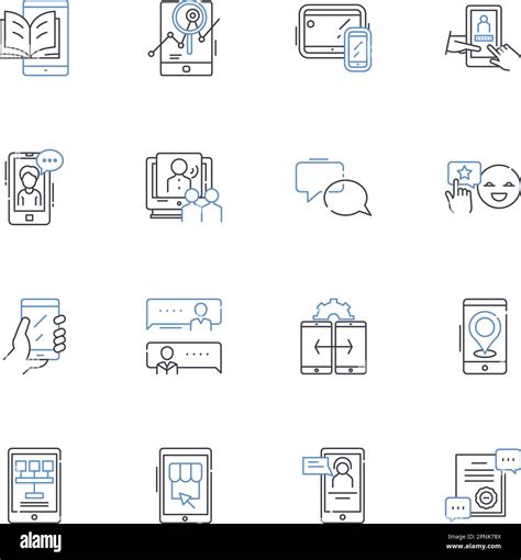 Connected Device Line Icons Collection IoT Smart Wireless Connected Automated Streaming