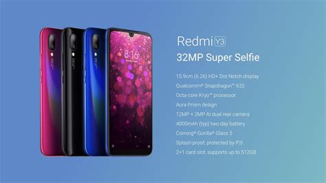 Redmi Y Price In India And Tech Specs