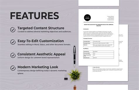 Marketing Budgetary Recommendations After Campaign Analysis Template In