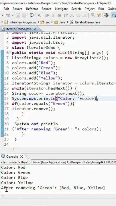 Java Iterator Interface Youtube