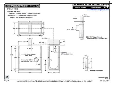 Catch Basin Blueprints