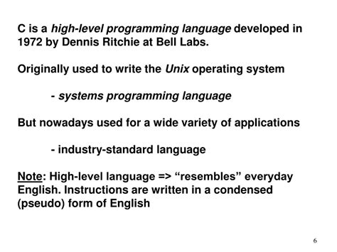 Ppt Overview Of C Programming Language Powerpoint Presentation Free