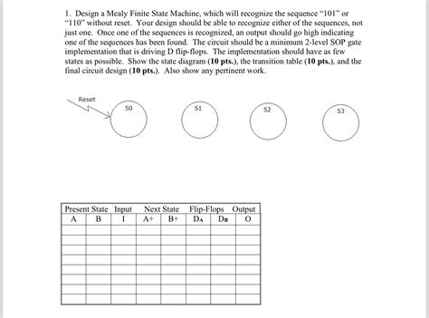 Solved Design A Mealy Finite State Machine Which Will