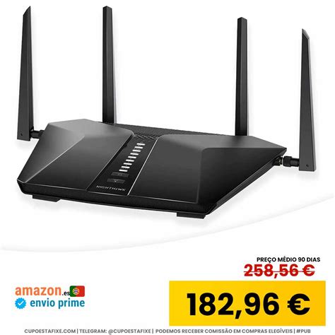 Netgear Nighthawk AX6 Router WiFi 6 Velocidade Wi Fi AX5400 4 Portas Gigabit 1 Porta USB