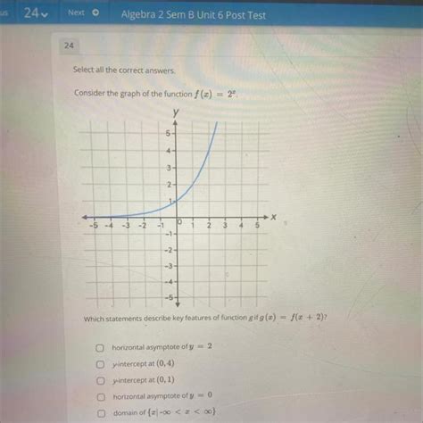 Free Please Help Select All The Correct Answers Consider The Graph Of The Function F X