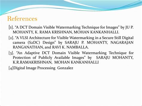 Visible Watermarking Of An Image Using Dct Technique Ppt Download