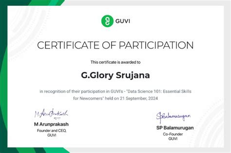 glory srujana gadidam on linkedin datascience learningnewskills guvi