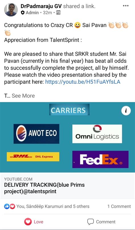 Sai Pavan Kumar Machireddy On Linkedin Grace Of God Successfully