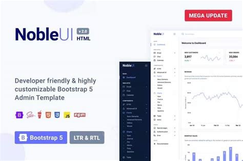NobleUI HTML Bootstrap Admin Dashboard Template Latest Version WooCrack