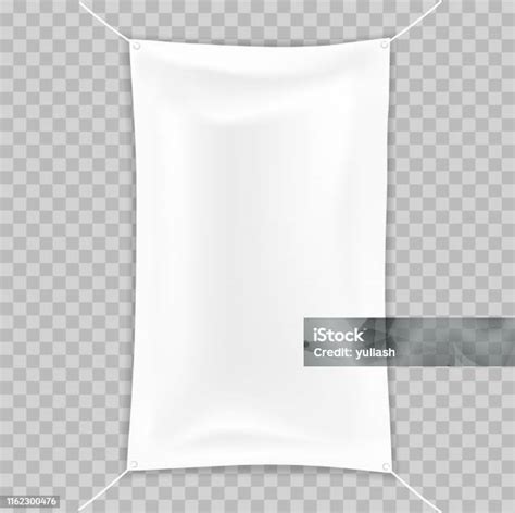 3d 벡터 현실적인 4 구멍과 밧줄빈 수직 배너 투명 한 배경에 준비 템플릿 디자인 차양 섬유 Pvc 비닐 나일론 면 천 배너