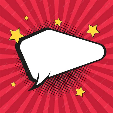 Premium Vector | Nice colorful retro comic speech bubble on halftone red background design ...