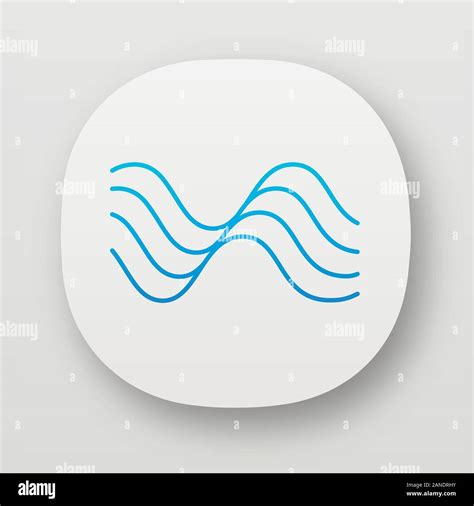Wavy Sound Lines App Icon Ui Ux User Interface Music Rhythm Melody Wave Soundtrack Playing