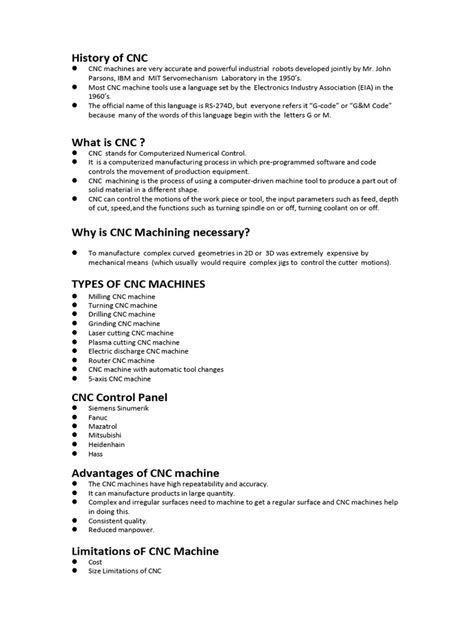 Cnc Content Pdf Numerical Control Machining