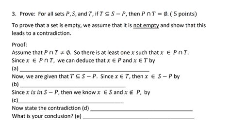 solved 3 prove for all sets p s and t if t cs p then p