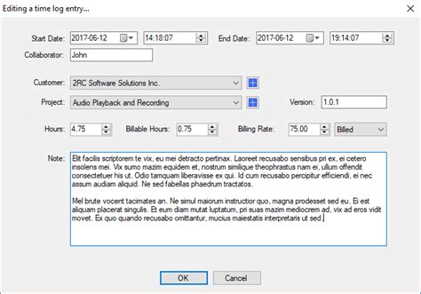 Add Edit A Time Log Entry