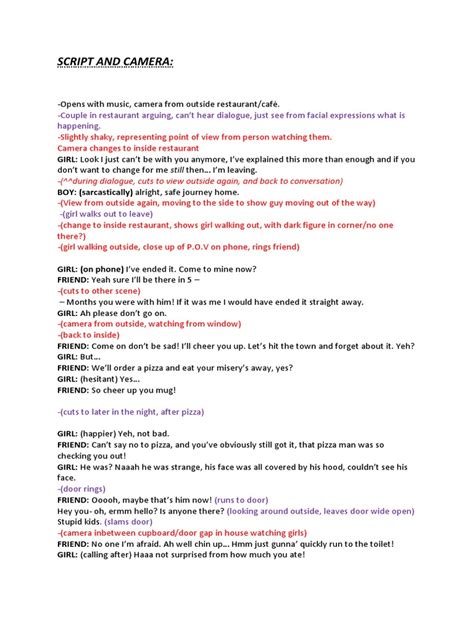 Restaurant Breakup Drama Script Pdf