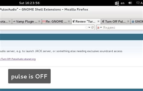 Turn Off PulseAudio GNOME Shell Extensions
