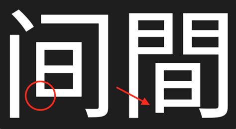 Adjust Stroke In 间 U 95f4 · Issue 392 · Adobe Fonts Source Han Sans