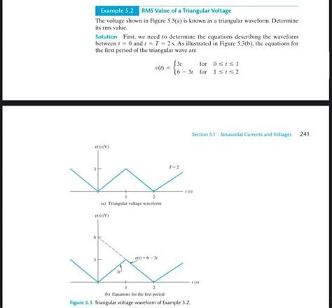 Solved Examples RMS Value Of A Triangutar Voltage The Chegg