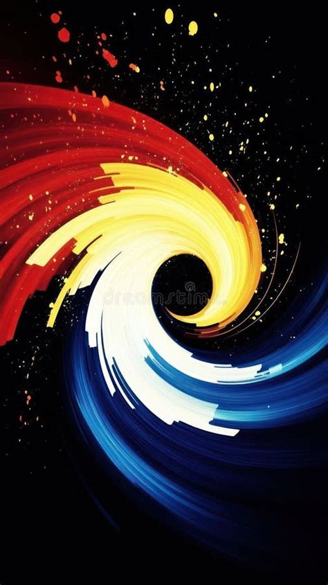 Abstract Swirling Design With Vibrant Colors Creating A Dynamic Visual Effect Stock Illustration