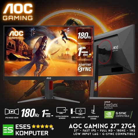 Jual Monitor Aoc 27g4 27 Fast Ips 180hz 1ms Fhd Hdr10 Low Input Lag Shopee Indonesia