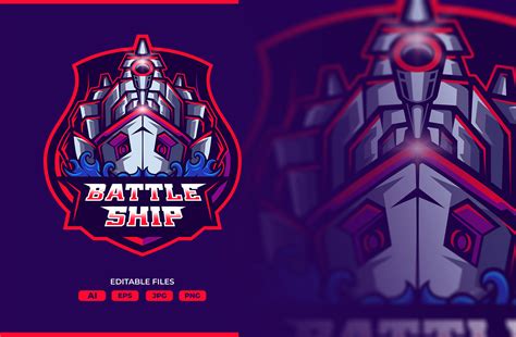 Battleship Mascot Logo Design Graphic By Joviming · Creative Fabrica