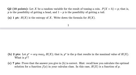 Solved Q2 10 Points Let X Be A Random Variable For The