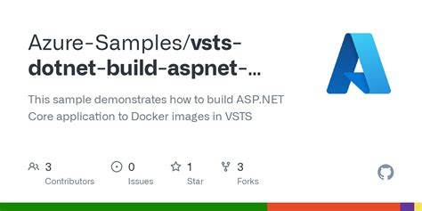 Github Azure Samplesvsts Dotnet Build Aspnet Core Docker Image This
