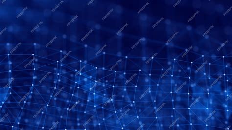 Premium Photo Blue Digital Background Network Connection Structure 3d Rendering