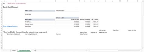 Formatting Grids Xlcubedwiki