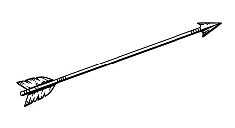 Hand Drawn Arrow With Fletching 60848168 Vector Art At Vecteezy