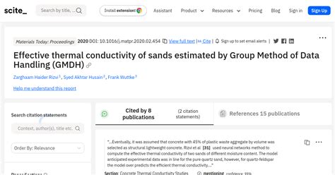 Effective Thermal Conductivity Of Sands Estimated By Group Method Of Data Handling Gmdh