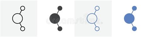 h2o molecule icon vector set use for web ui or app stock vector