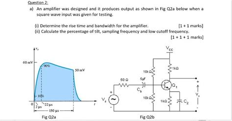 solved question 2 a an amplifier was designed and it
