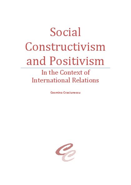 Doc The Social Constructivism And Positivism In International Relations