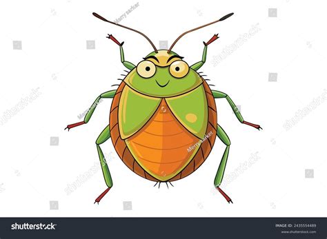 Cute Cartoon Stink Bug Vector Art Stock Vector Royalty Free 2435554489 Shutterstock