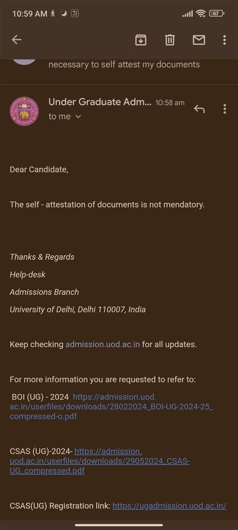 Official Clarification On The Issue Of Self Attestation Rdelhiuniversity
