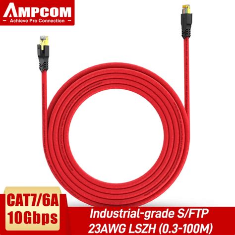 Ampcom Cat7 Ethernet Patch Cable Cat7 Cat6a Sftp 23awg 10gbps