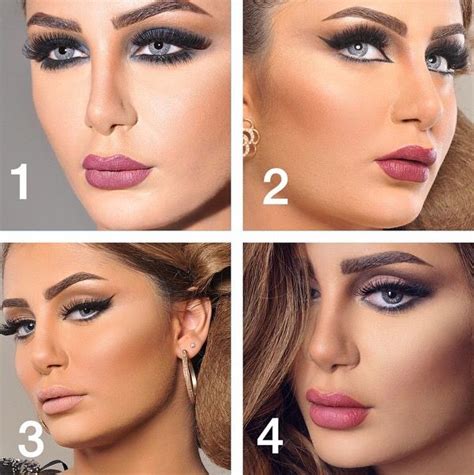 Same Model With 4 Different Makeup Looks By The Bahraini Makeup Artist Fatimamakeup