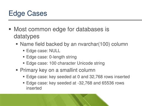 Ppt Edge Case Testing For The Database Professional Powerpoint