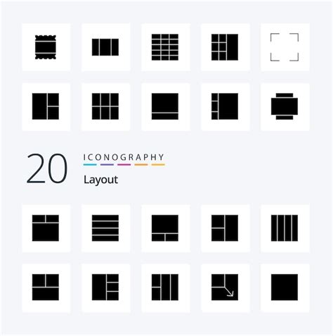 Premium Vector 20 Layout Solid Glyph Icon Pack Like Rotate Layout Layout Full Screen