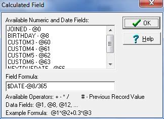 Age Data Field How To Calculate Age Calculated Data Field