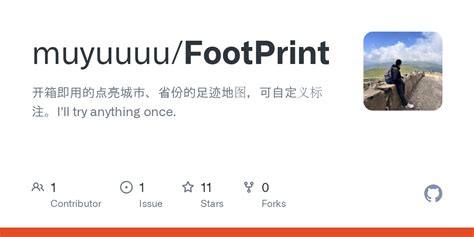 github muyuuuu footprint 开箱即用的点亮城市、省份的足迹地图，可自定义标注。i ll try anything once