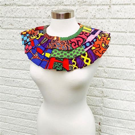 Ankara Statement Collar Ankaramode African Fabric Collar Necklace