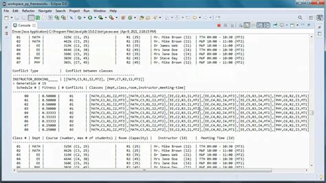 Class Scheduling Framework Project 01 Genetic Algorithm Hill