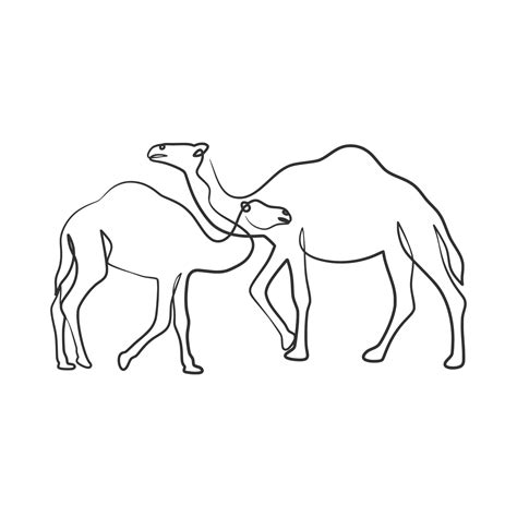 camel continuous one line art drawing 17633060 vector art at vecteezy