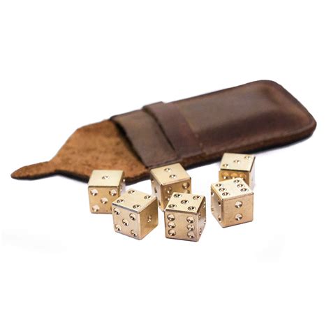 Brass Dice Set Of 6 Hardmill