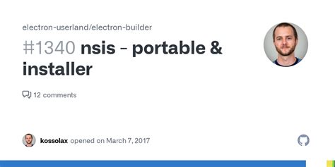 Nsis Portable And Installer · Issue 1340 · Electron Userlandelectron Builder · Github
