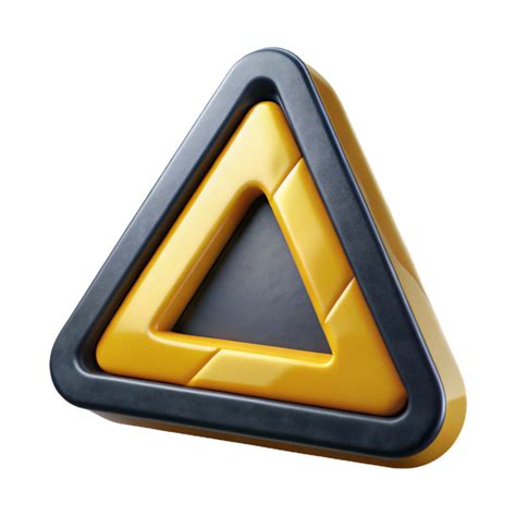 Beautiful Artistic Warning Sign Triangle Shape Yellow Black Cutout Professional 57723448 Png