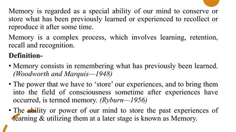 memory and forgetting pptx brain and nervous system disorders
